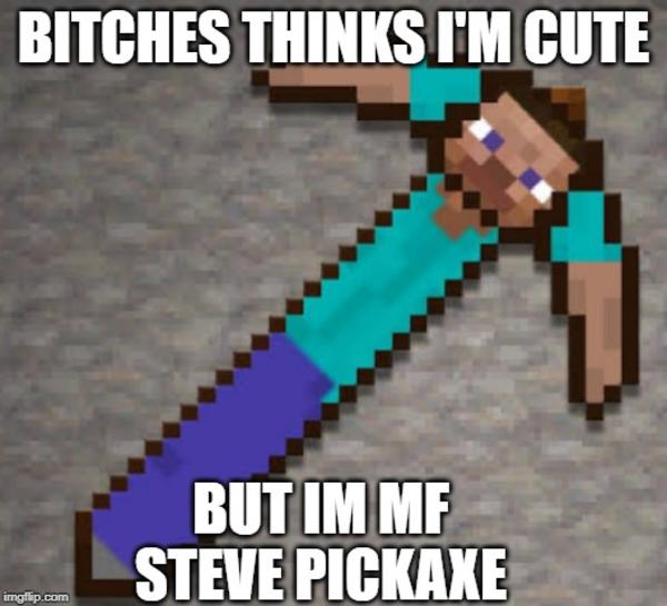 steve pickaxe | Minecraft | Know Your Meme