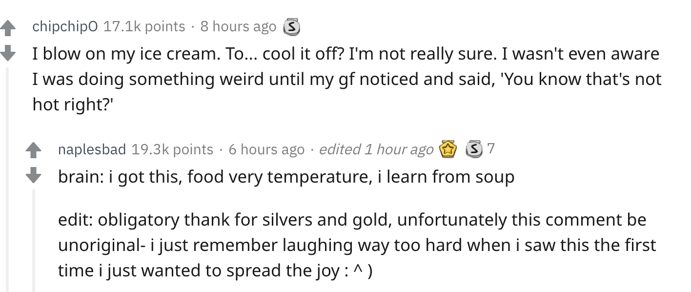 odd behaviors 7 | AskReddit | Know Your Meme