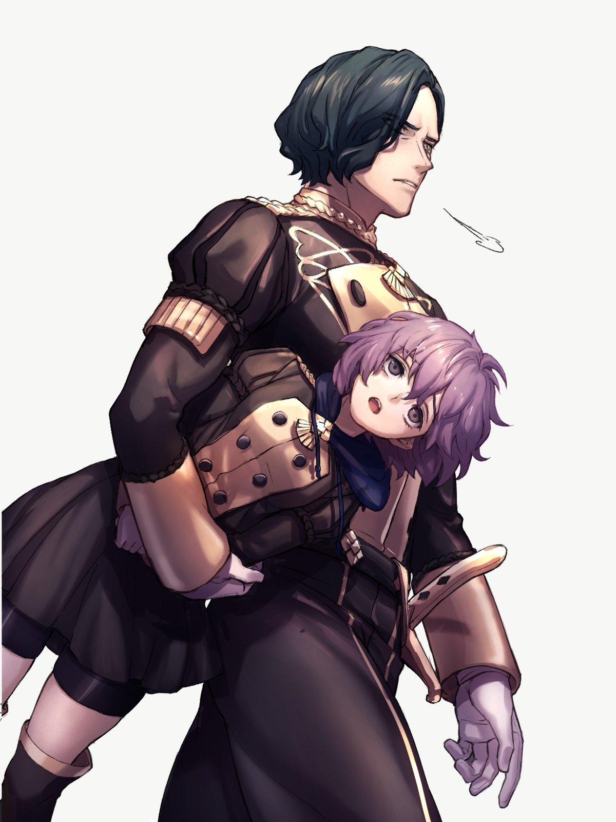Hubert carrying Bernadetta | Fire Emblem: Three Houses | Know Your Meme