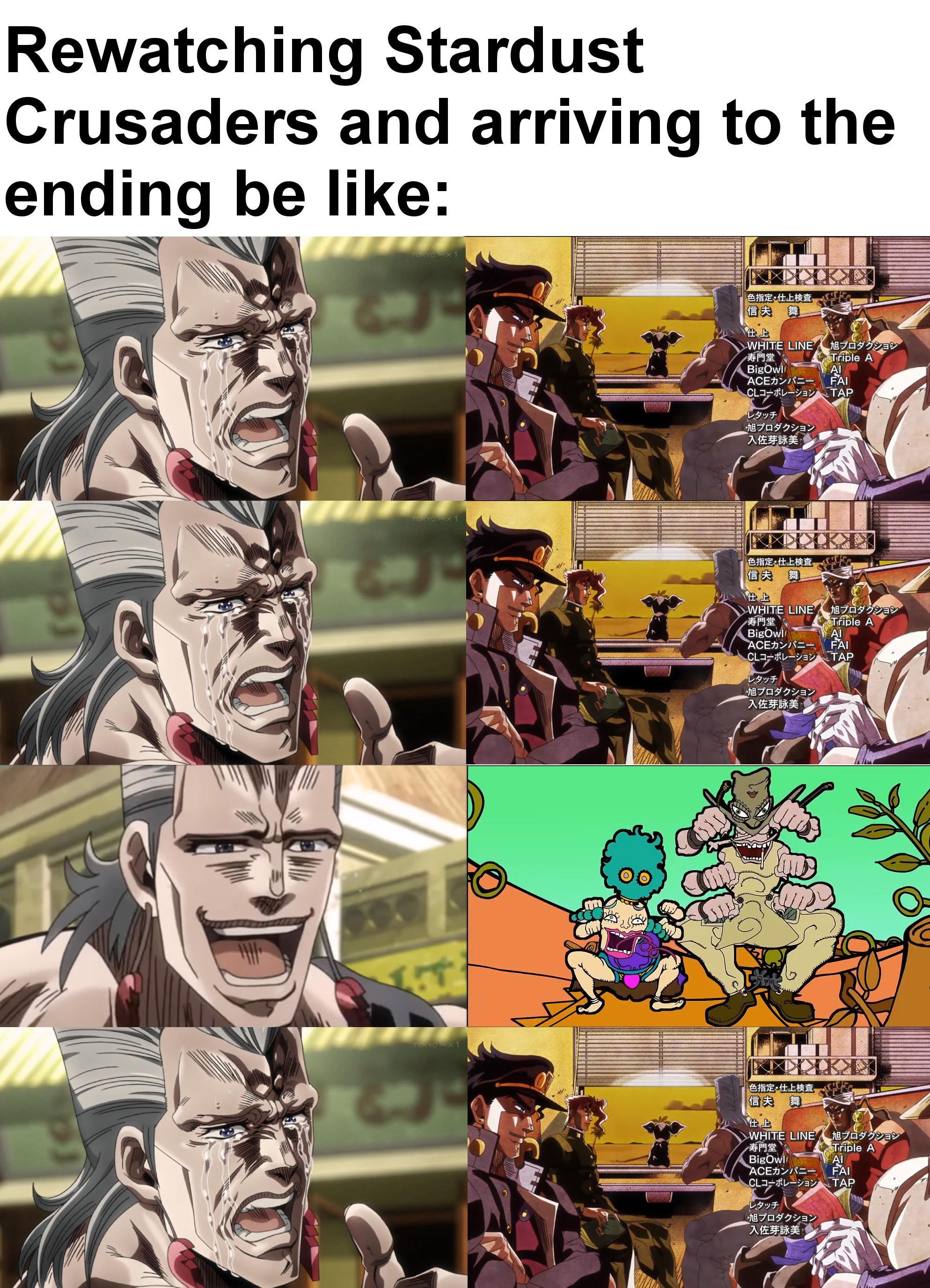 Episode 36 it's a safe zone to crying | /r/ShitPostCrusaders/ | JoJo's ...
