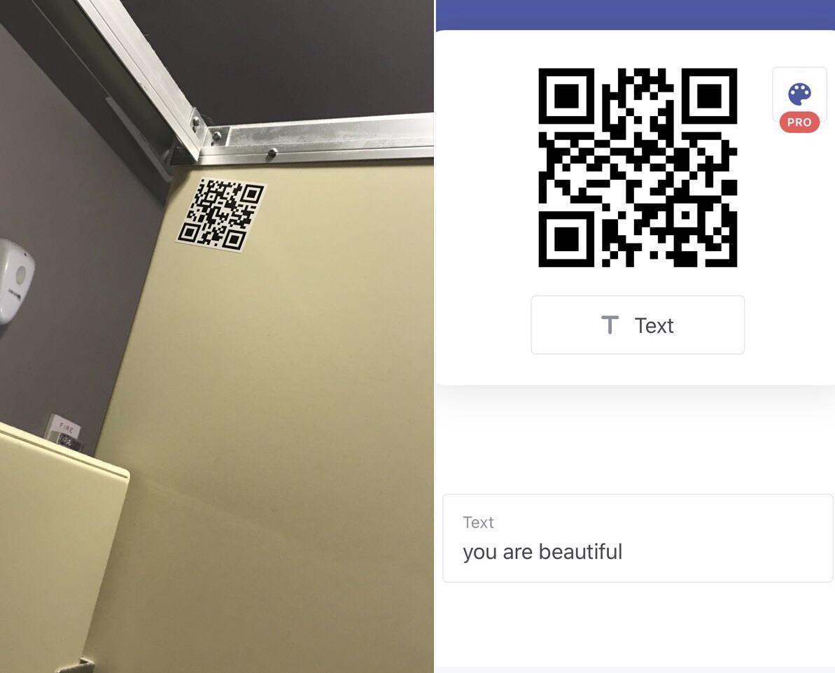 Found a QR code in a public bathroom, felt nice. | r/mildlyinteresting ...