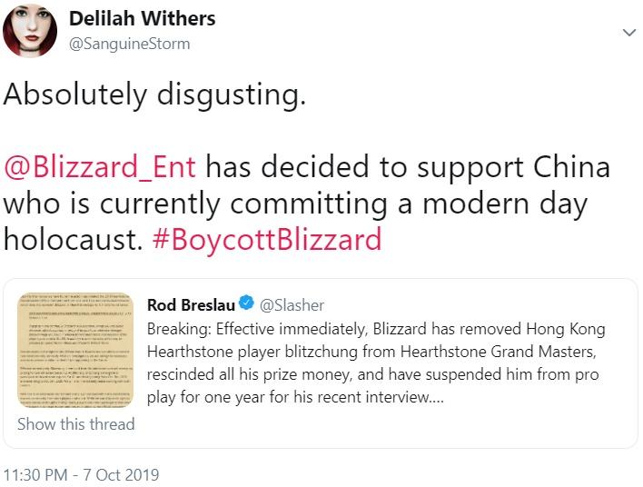 @SanguineStorm's Tweet | 2019 Blizzard Boycott | Know Your Meme
