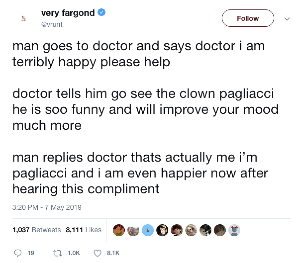 Complimentary | But Doctor, I Am Pagliacci | Know Your Meme