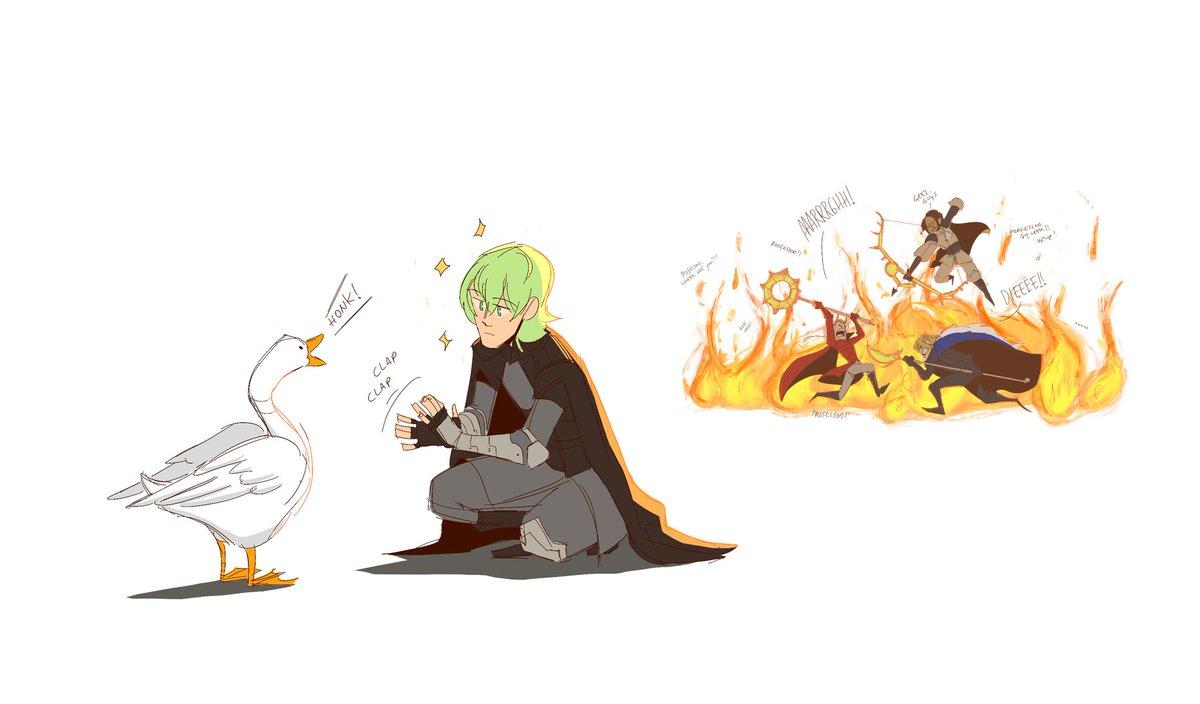 When you take a break from Fire Emblem to play the goose game ...