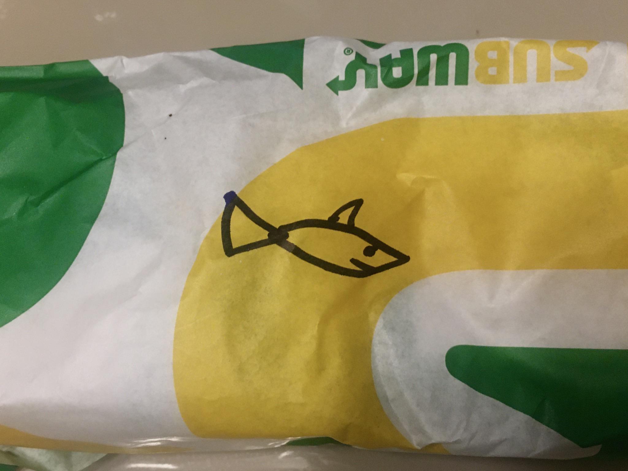 they marked my tuna sandwich with a picture of a fish | r ...