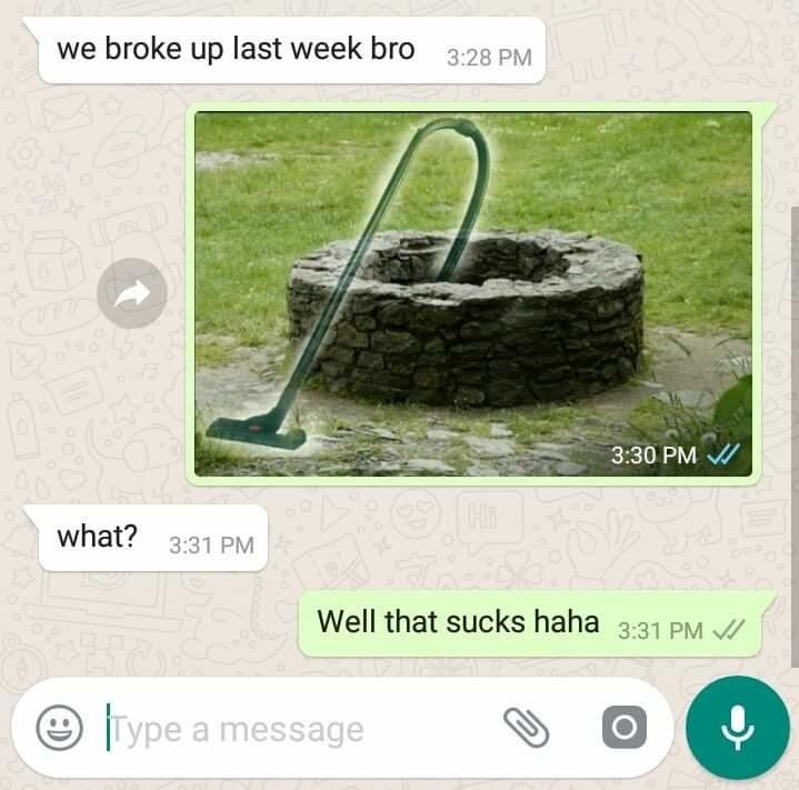 Well That Sucks WhatsApp Conversation | Well That Sucks / Pun Replies ...