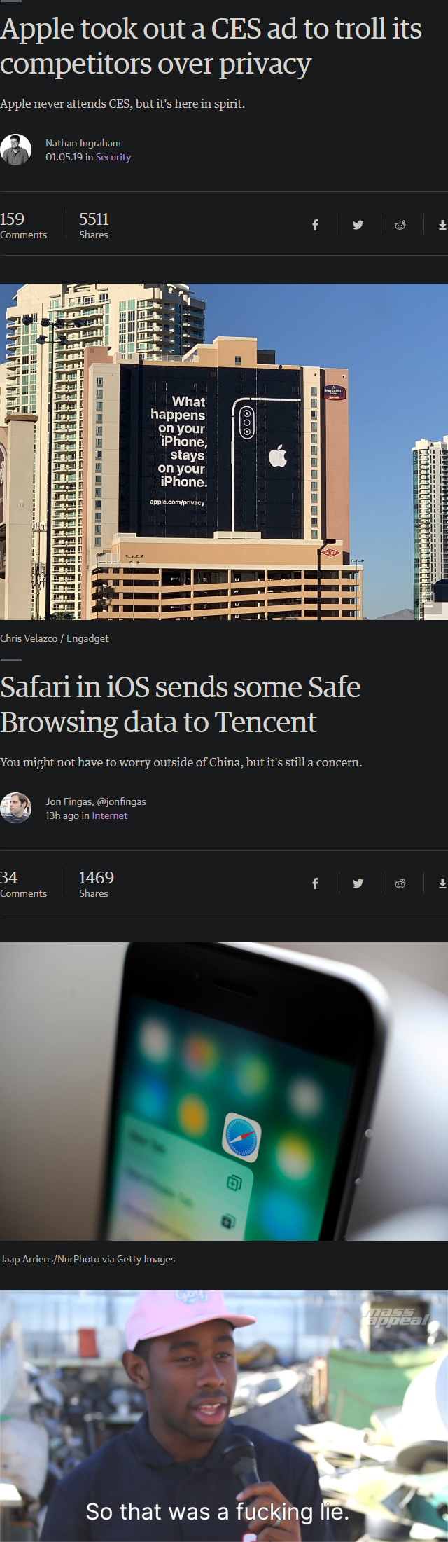 "Apple is the only secure option." | Apple | Know Your Meme