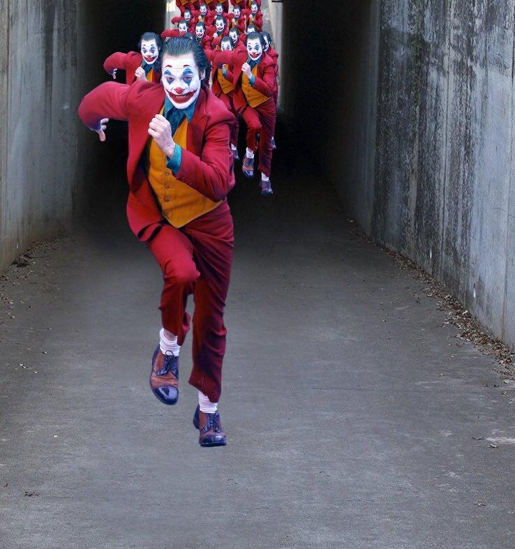 Riot from the stairs | Running Joker | Know Your Meme