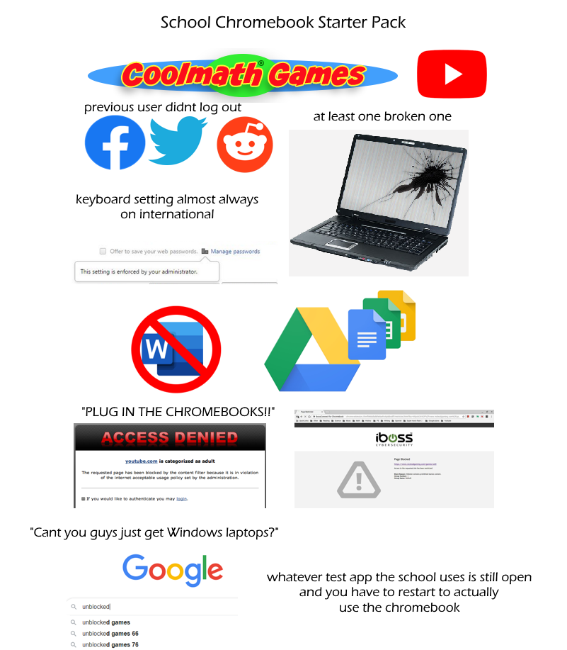 School Chromebook Starter Pack | /r/starterpacks | Starter Packs | Know ...