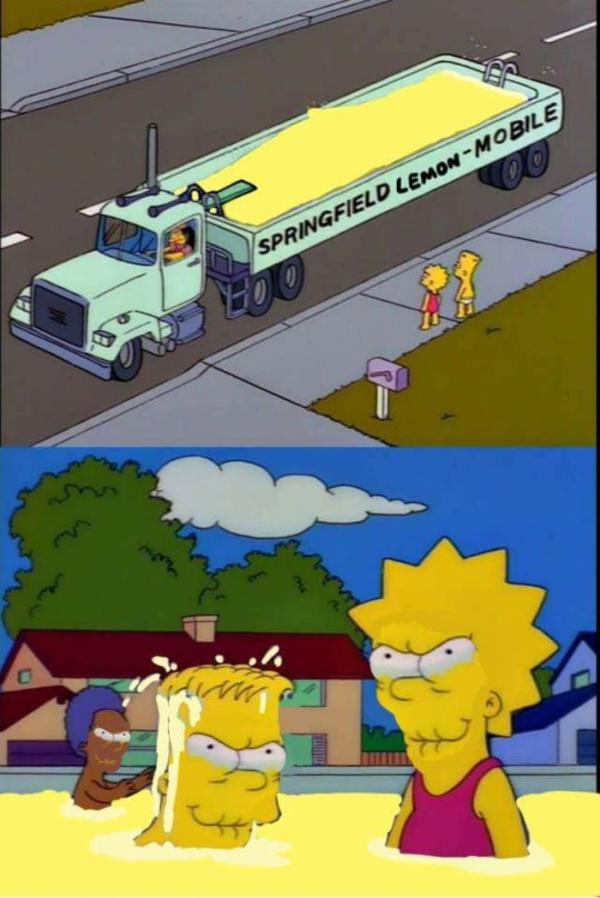 the lemon mobile is here | Simpsons Lemonposting | Know Your Meme