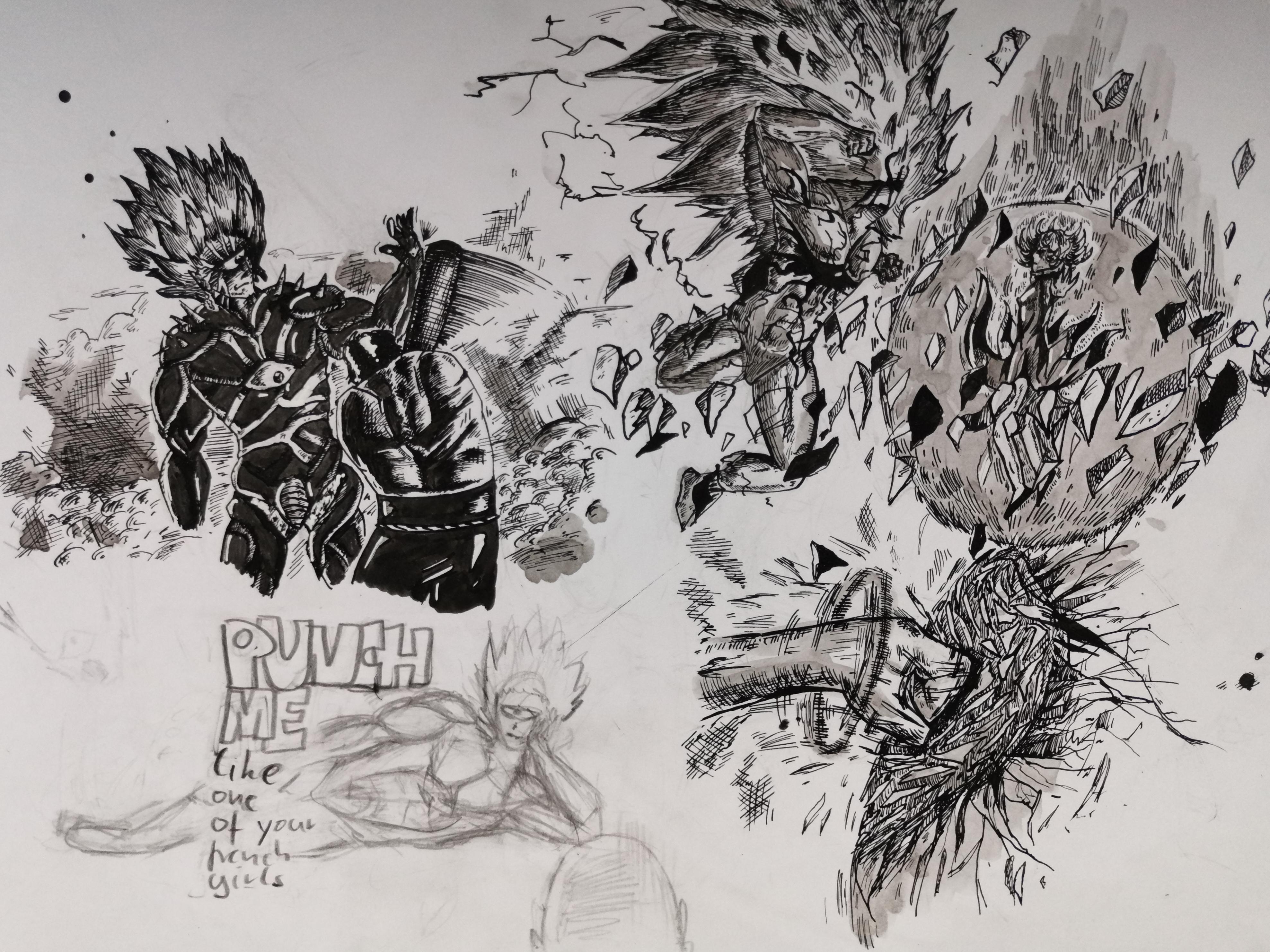 A few boros drawings, pretty much finished | /r/OnePunchMan | One-Punch ...