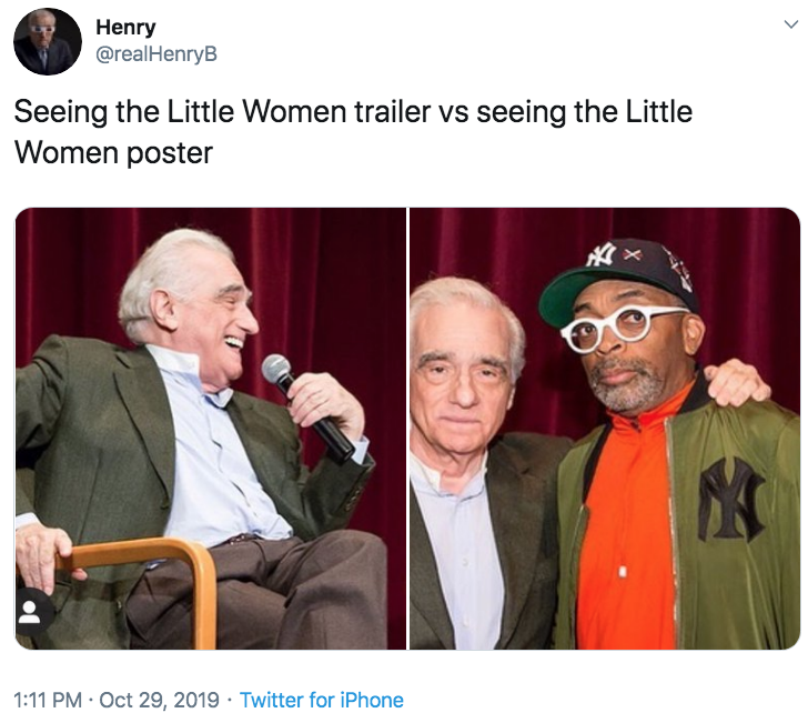 Seeing the Little Women trailer vs seeing the Little Women poster ...