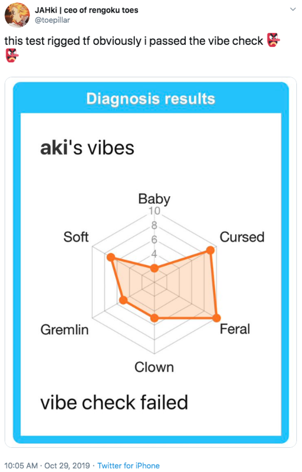 this test rigged tf obviously i passed the vibe check | Vibe Check Test ...