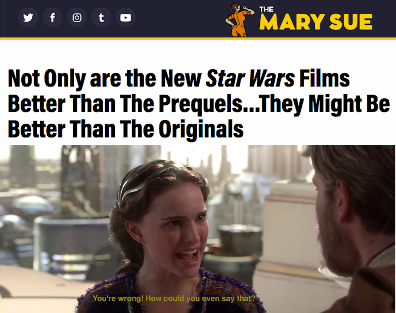 I present Senator Amidala, former ruler of the Naboo, who speaks on our ...