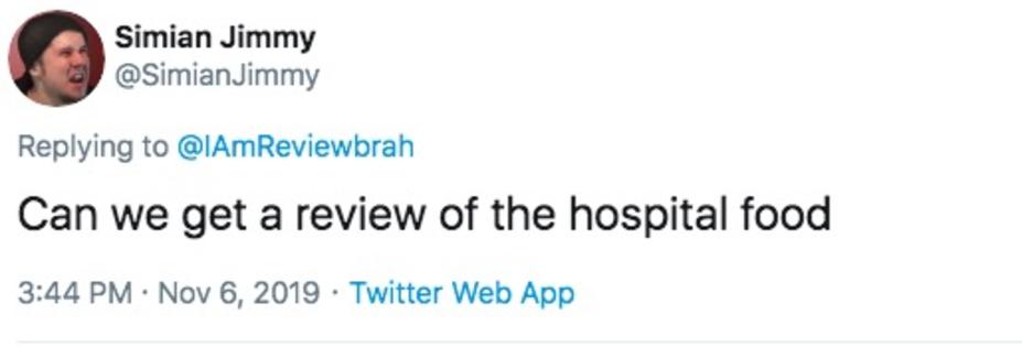 Hospital Review food | TheReportOfTheWeek / Reviewbrah | Know Your Meme