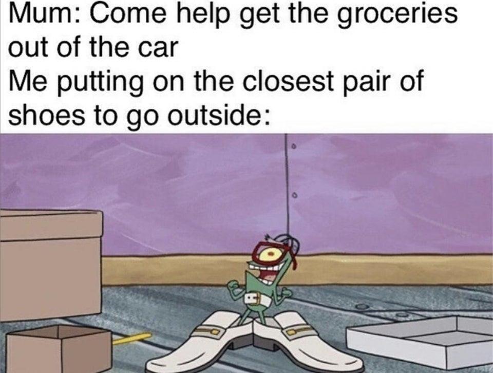 plankton helping with groceries | SpongeBob SquarePants | Know Your Meme