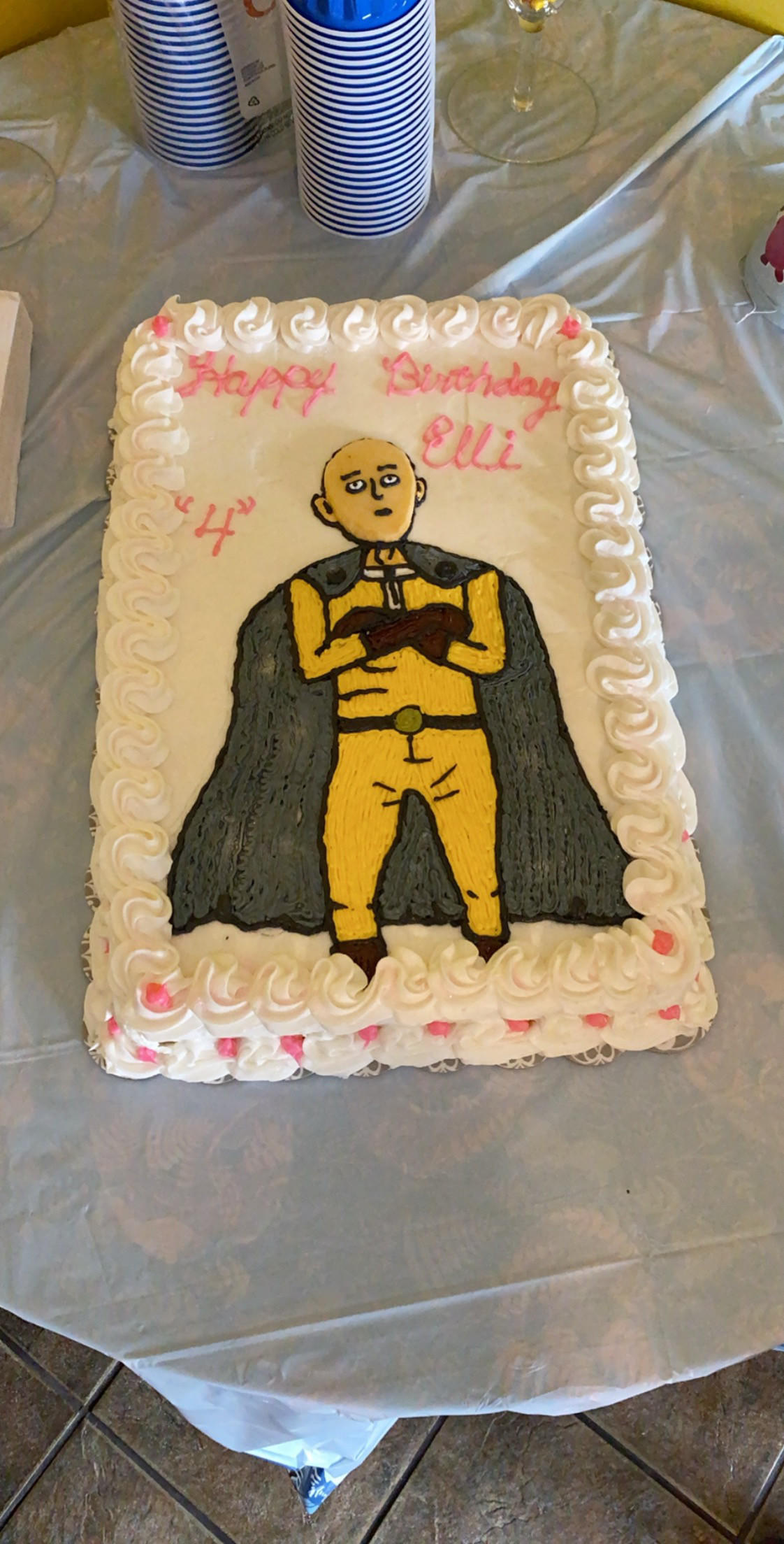 My daughter wanted a OPM cake for her 4th birthday | /r/OnePunchMan ...