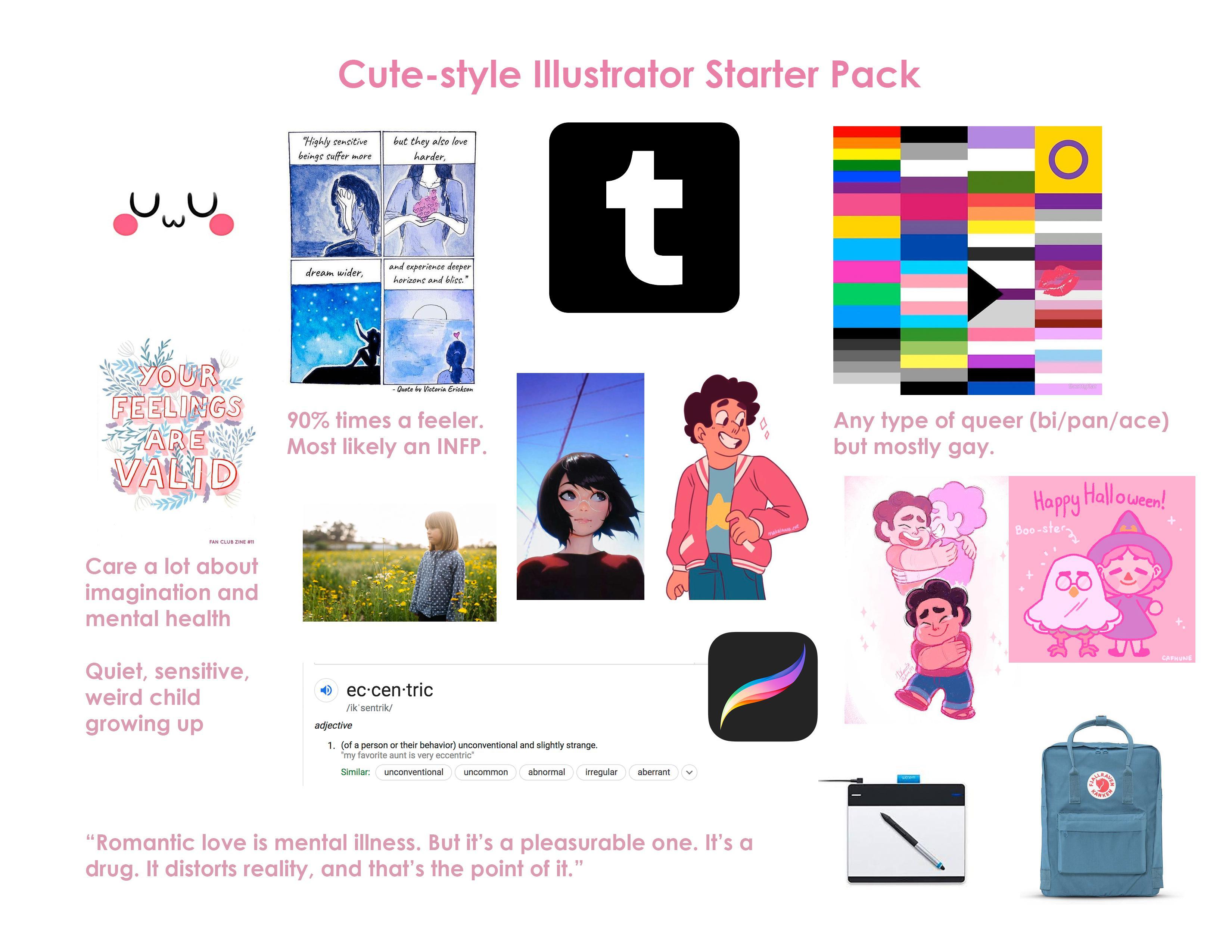 Tumblr Cute-style Illustrator Starterpack | /r/starterpacks | Starter ...