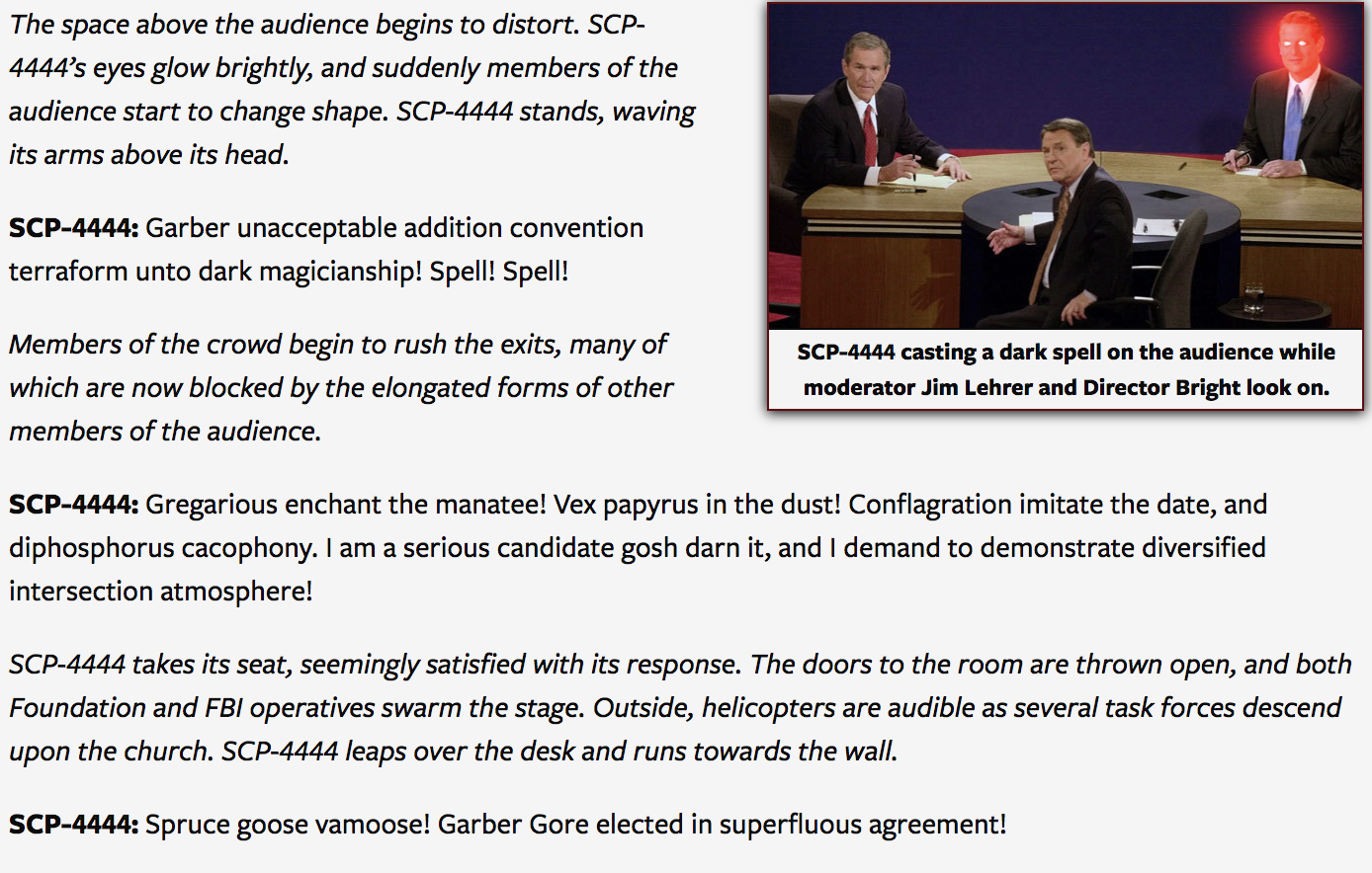 SCP-4444 casting a dark spell | SCP Foundation | Know Your Meme