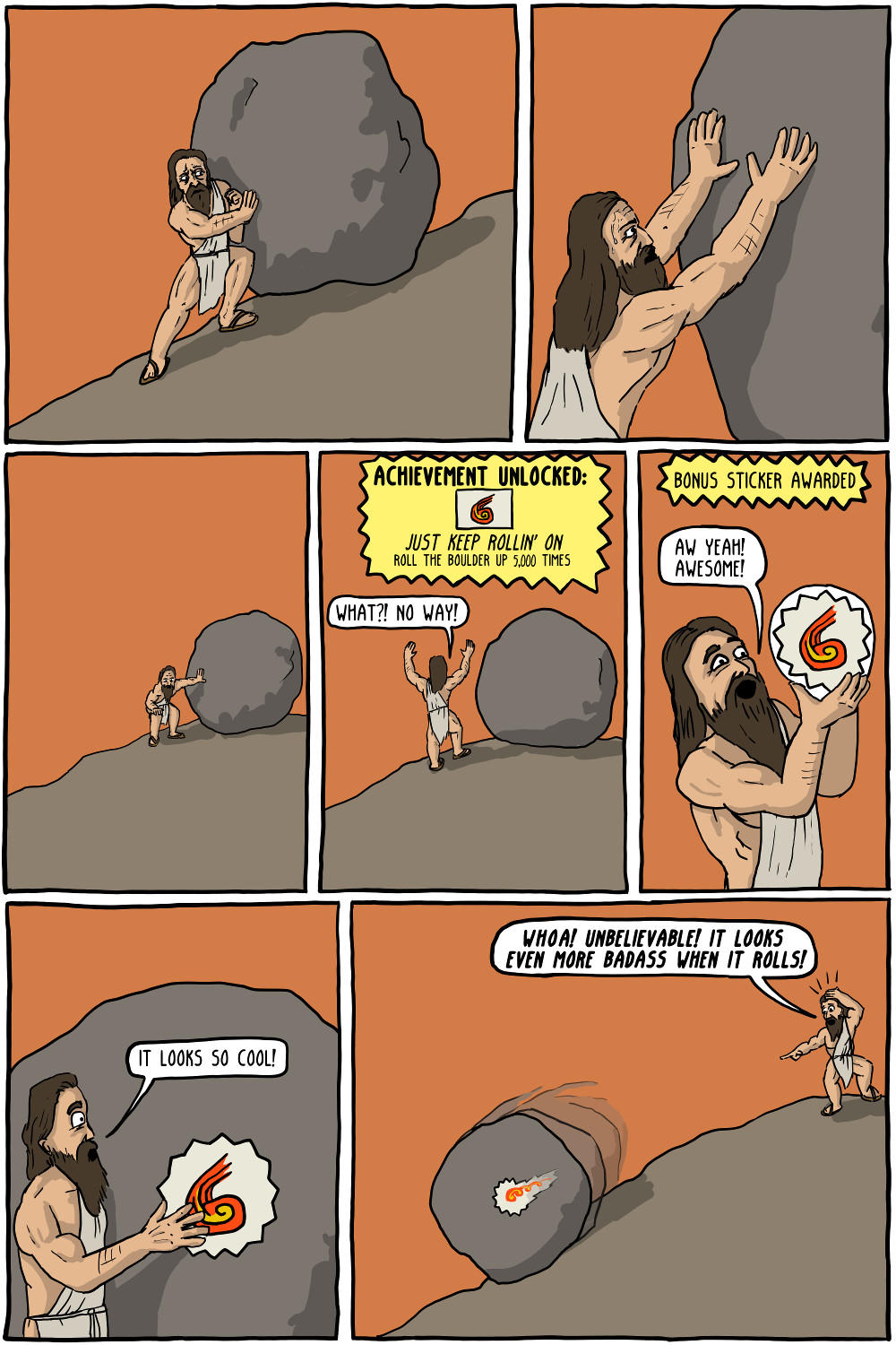 Wholesome Sisyphus Rwholesomememes Sisyphus Sisyphus Pushing A Boulder Know Your Meme