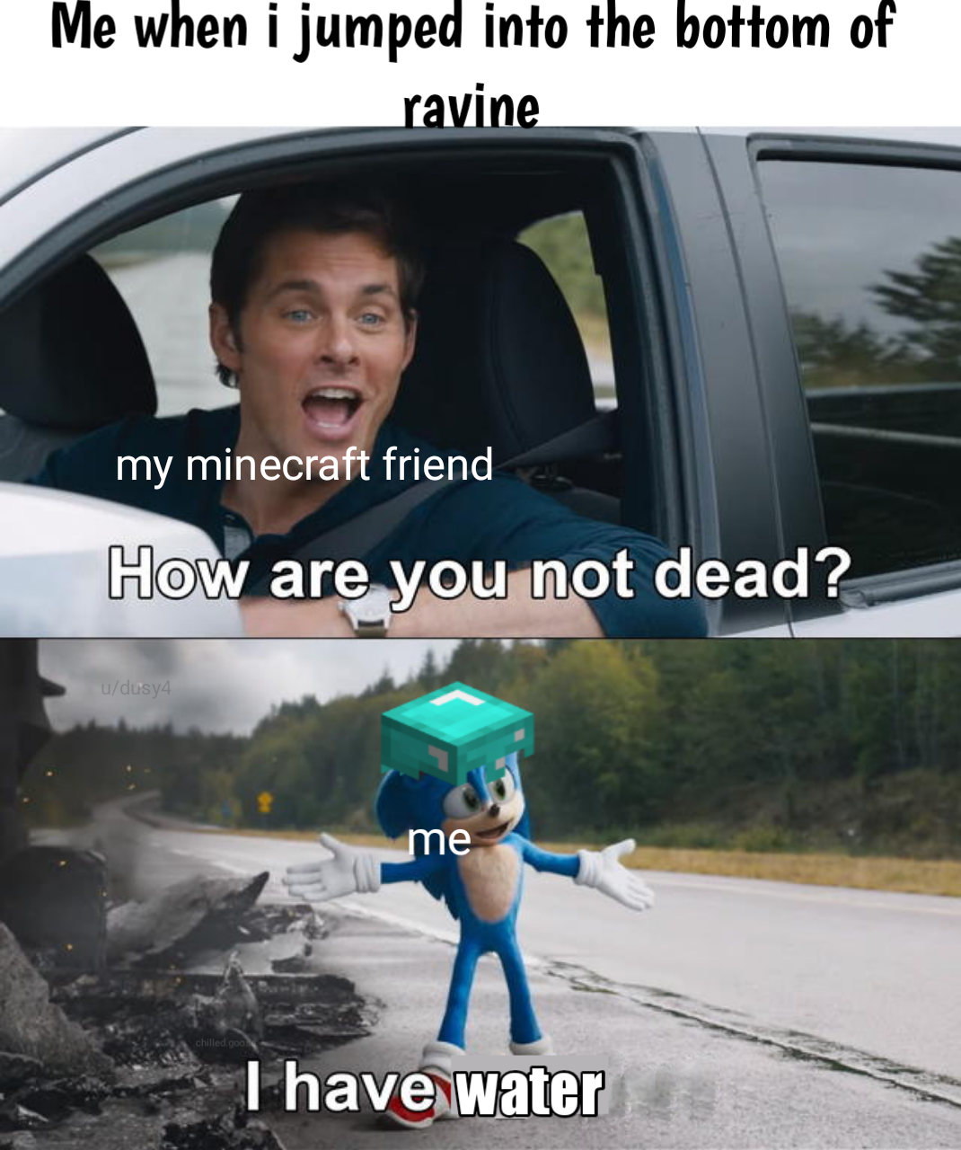 water | /r/MinecraftMemes | Minecraft | Know Your Meme