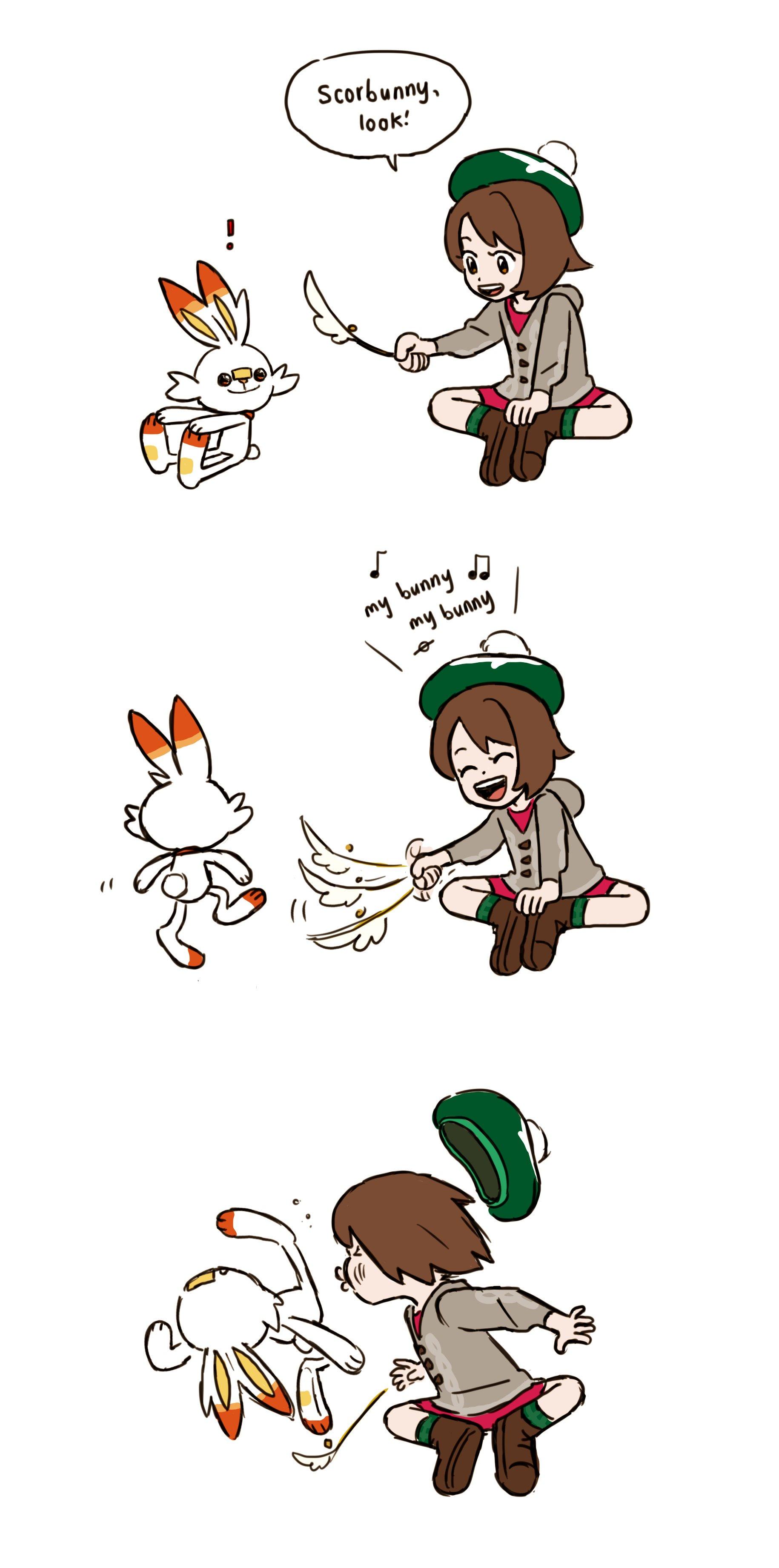 Why is Scorbunny’s play animation so aggro | Pokémon Sword and Shield ...