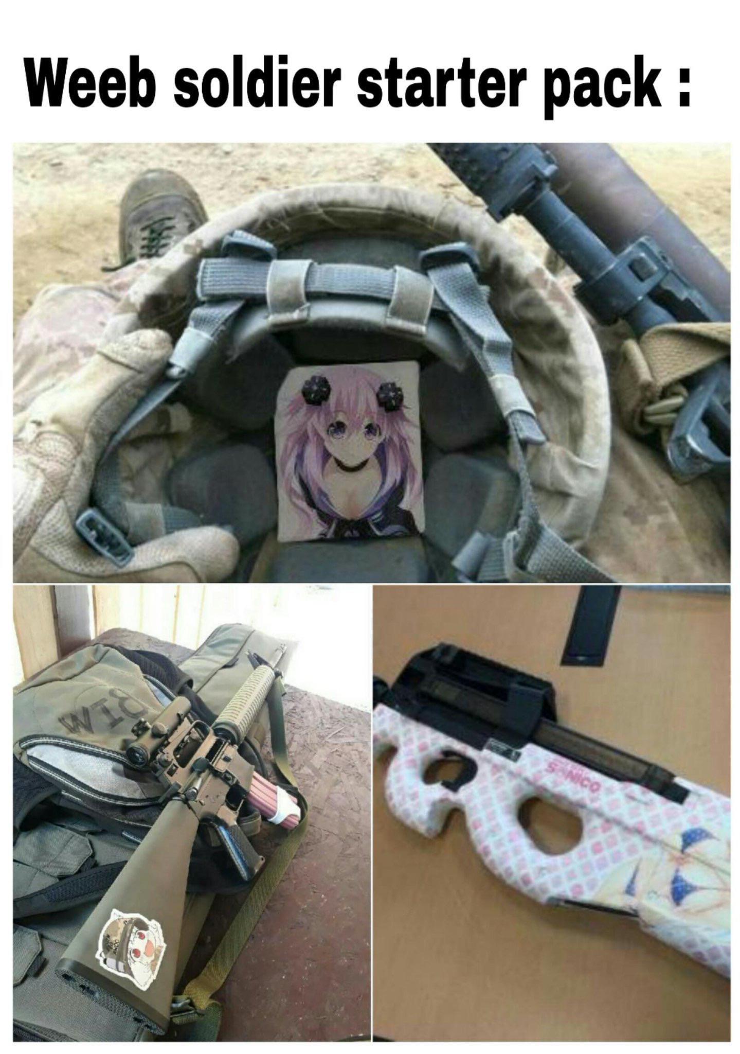 Weeb Soldier Starter Pack | /r/starterpacks | Starter Packs | Know Your Meme