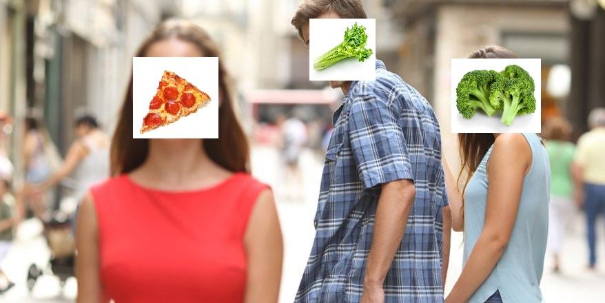 Distracted Boyfriend veg | Distracted Boyfriend | Know Your Meme