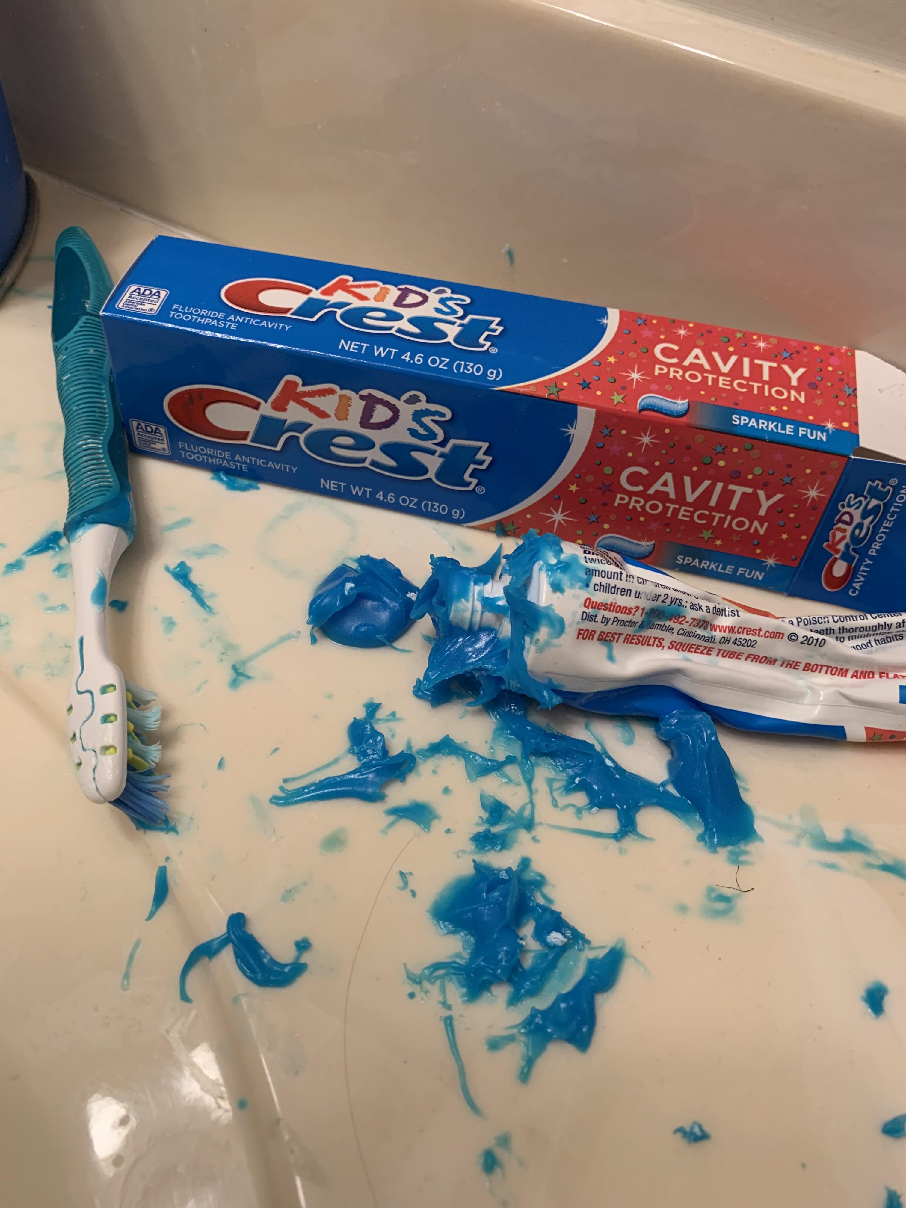 The toothpaste that my brother and sister use | /r/MildlyInfuriating ...