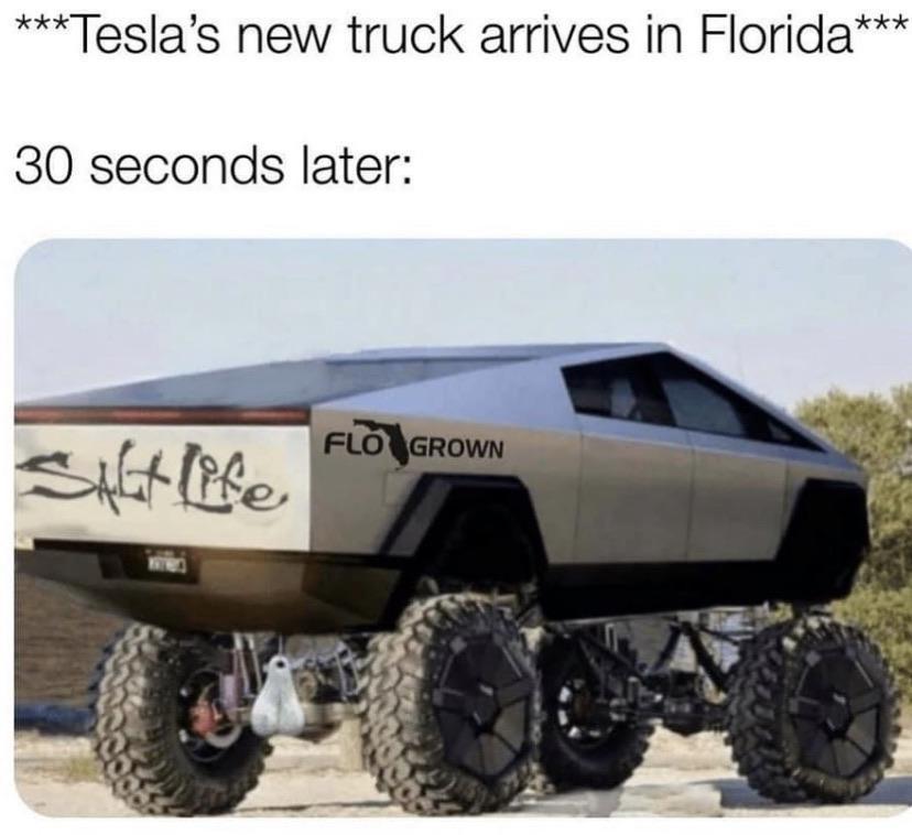 hello florida | Cybertruck | Know Your Meme