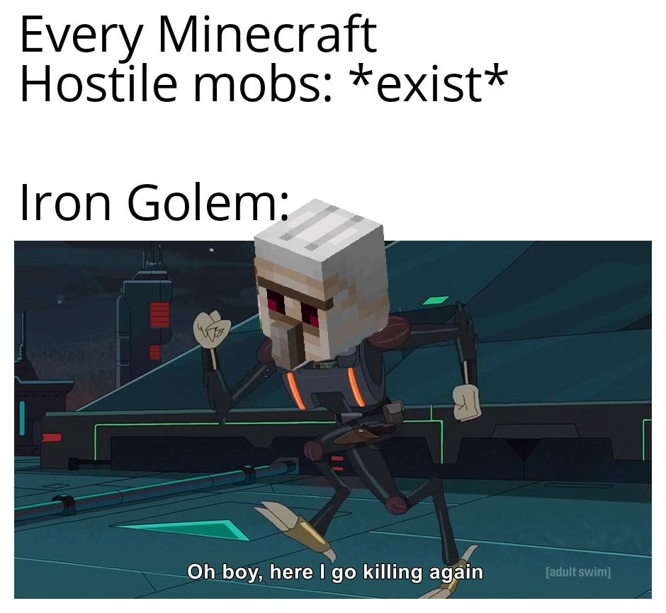 killing hostile mobs is badass | /r/MinecraftMemes | Minecraft | Know ...