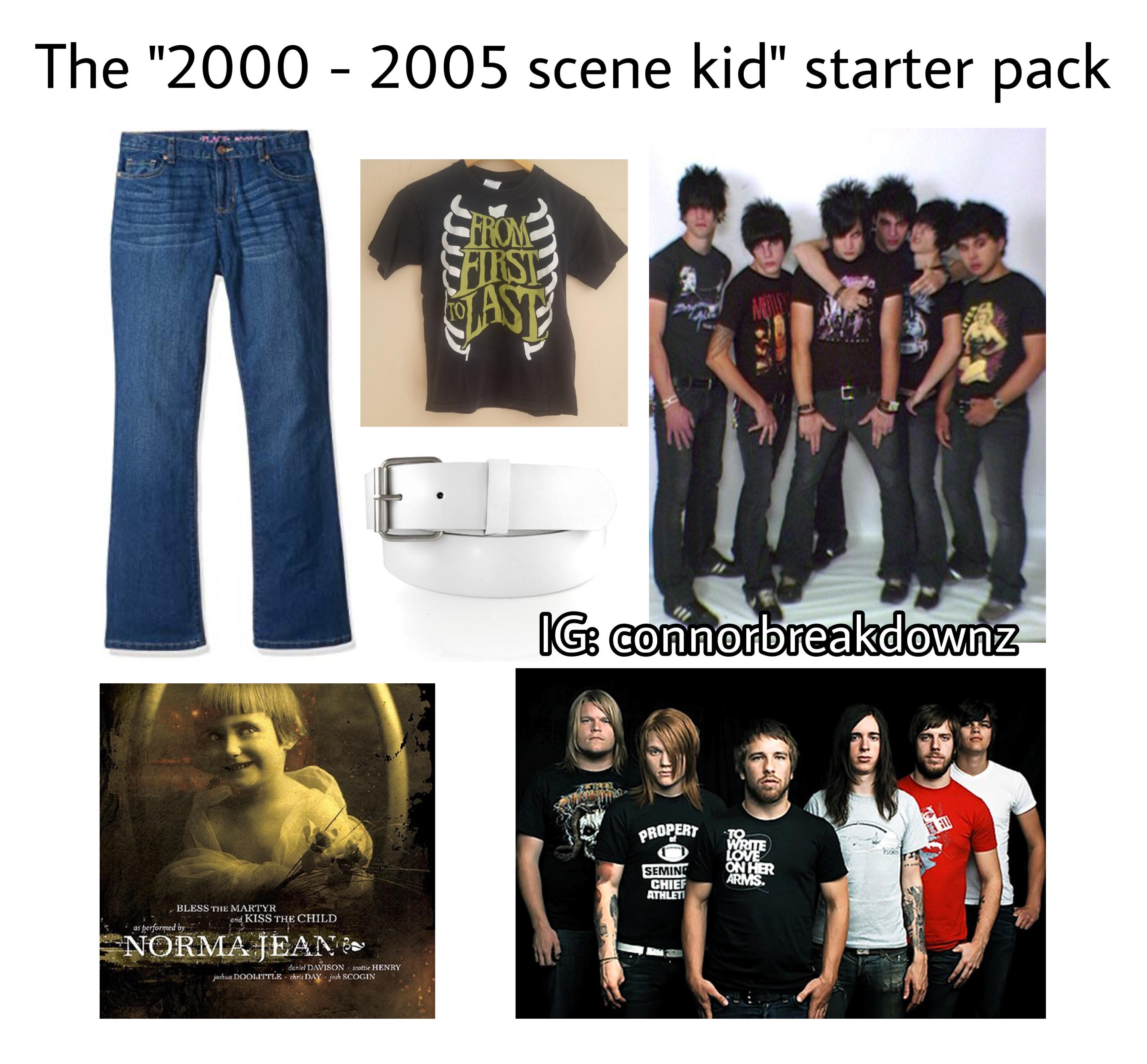 The “2000 - 2005 scene kid” starter pack | /r/starterpacks | Starter ...