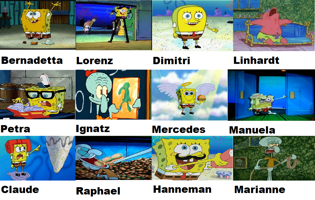 Three Houses characters portrayed by Spongebob | Fire Emblem: Three ...