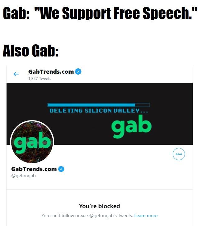 Blocked By Gab | Gab | Know Your Meme