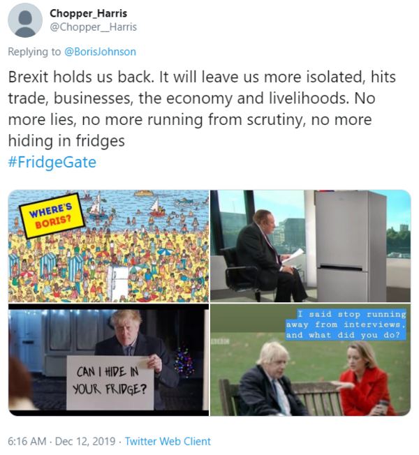 No More Hiding | Boris Johnson Hides In a Fridge | Know Your Meme