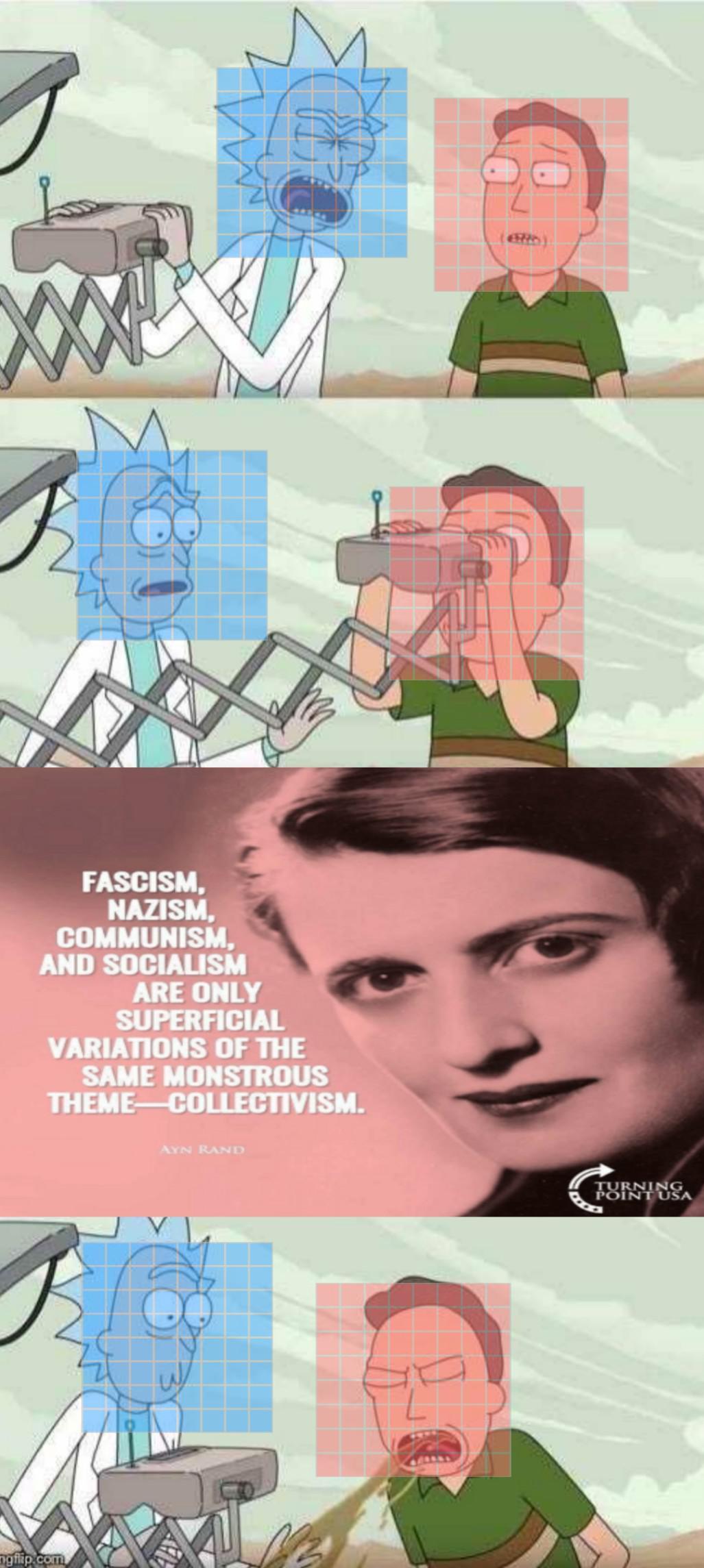 Ayn Rand collectivism | /r/PoliticalCompassMemes | Political Compass ...