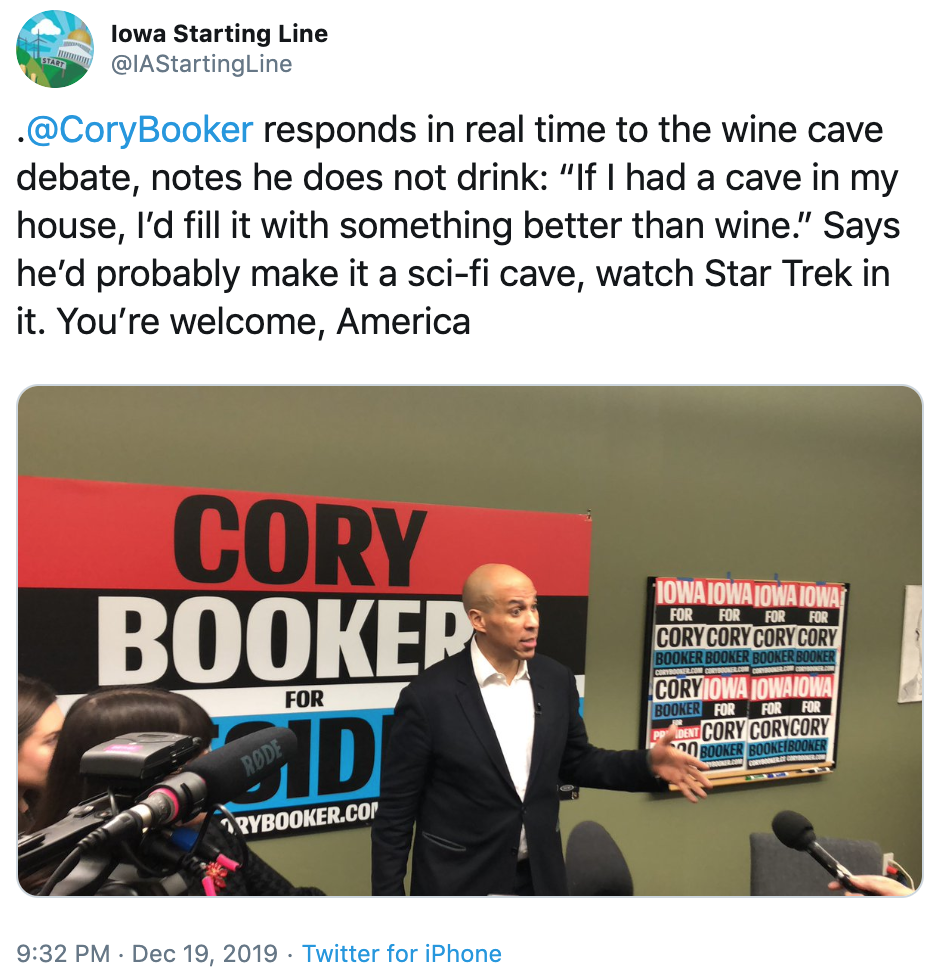 Cory Booker | Wine Cave | Know Your Meme
