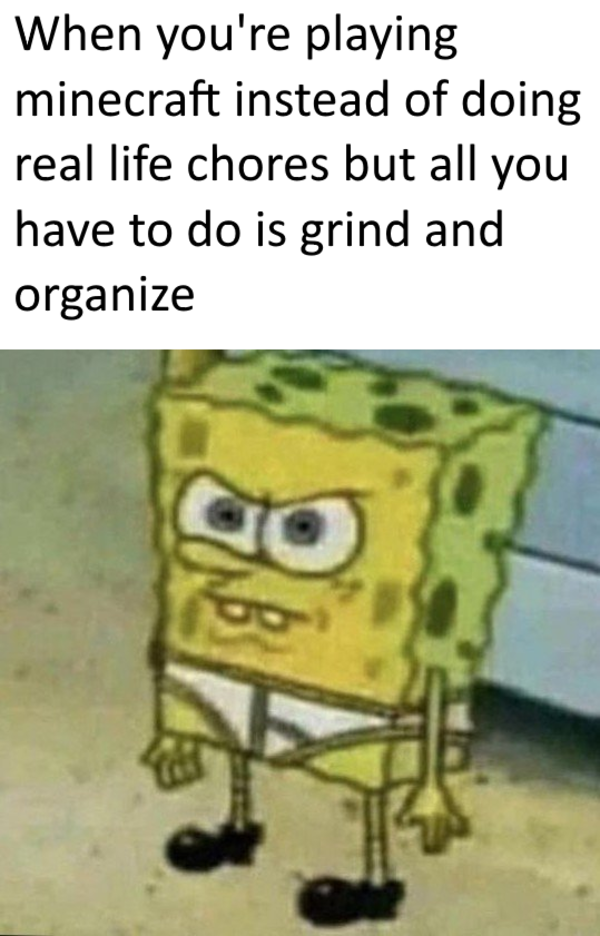 Fake life chores > real life chores | /r/BikiniBottomTwitter ...