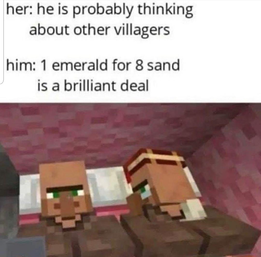 Isnt true, he only thinks "Hmmmmm" | /r/MinecraftMemes | Minecraft ...