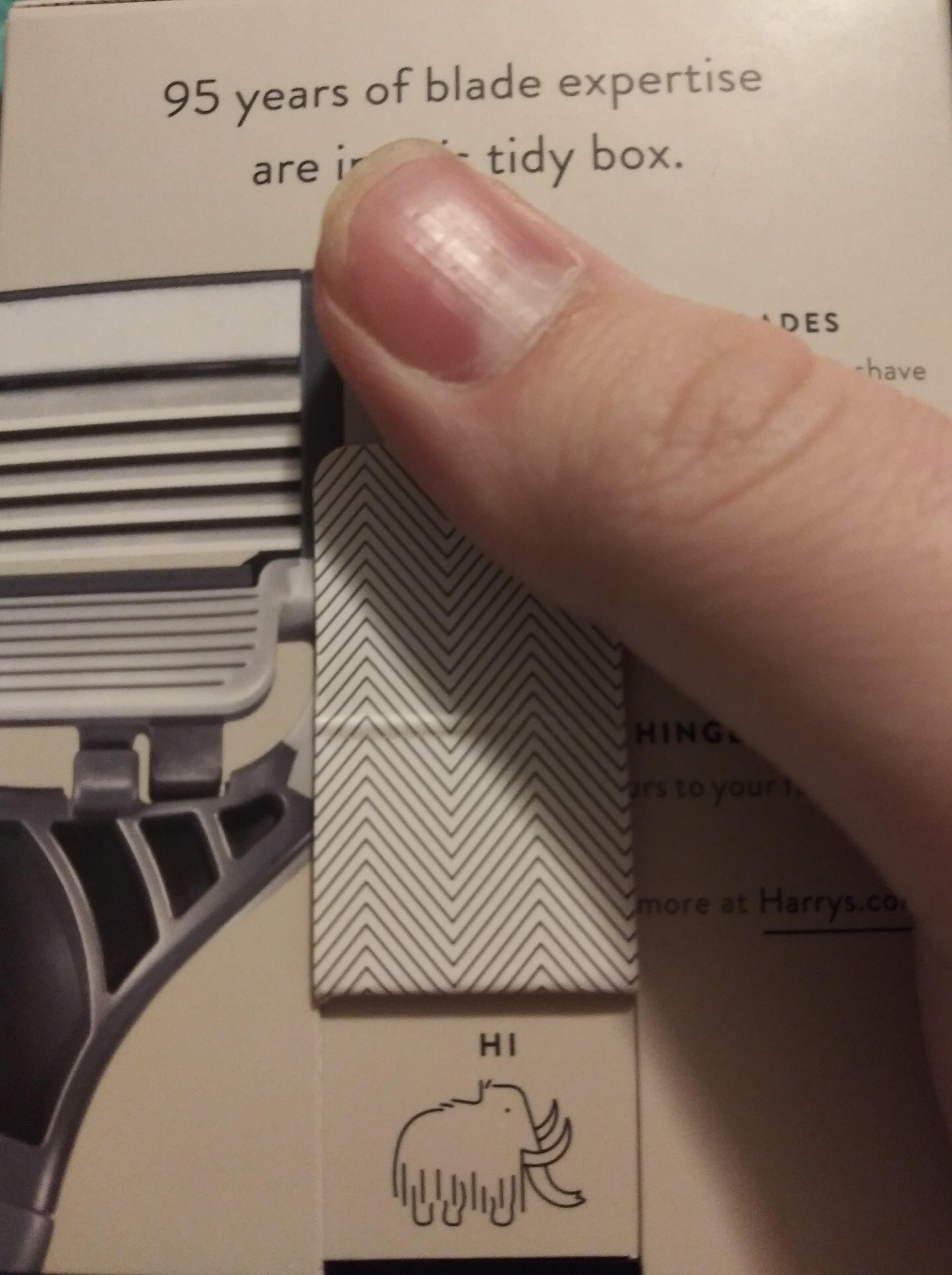 My razor blade heads had a nice little surprise when you start opening ...