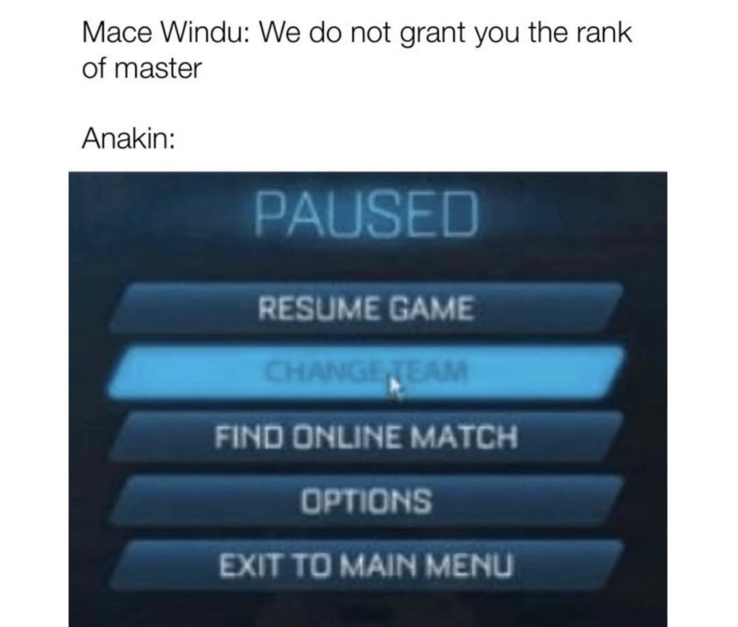 When Anakin pulled an Italy | /r/PrequelMemes | We Do Not Grant You the ...