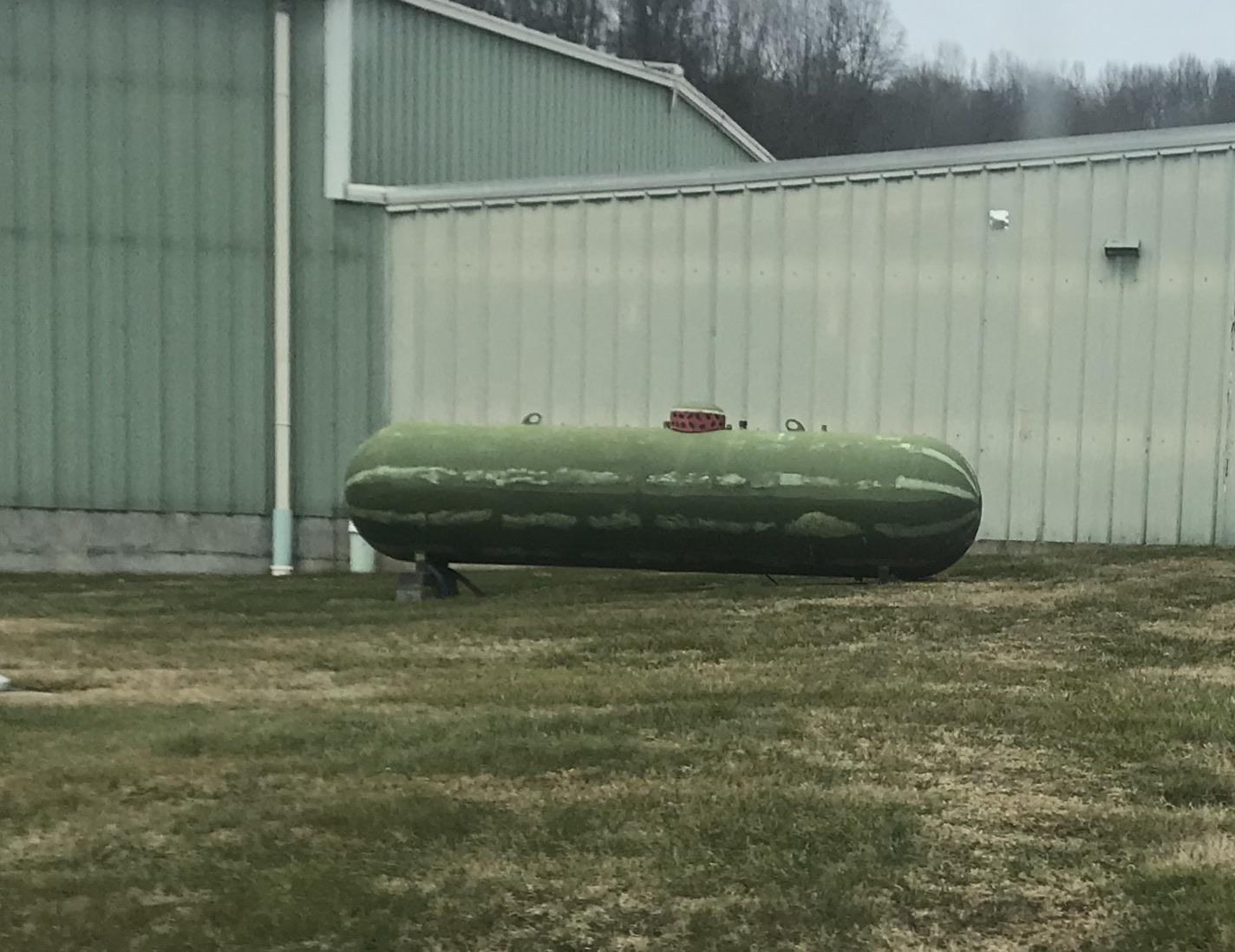 A propane tank painted as a watermelon. | /r/mildlyinteresting | Mildly ...