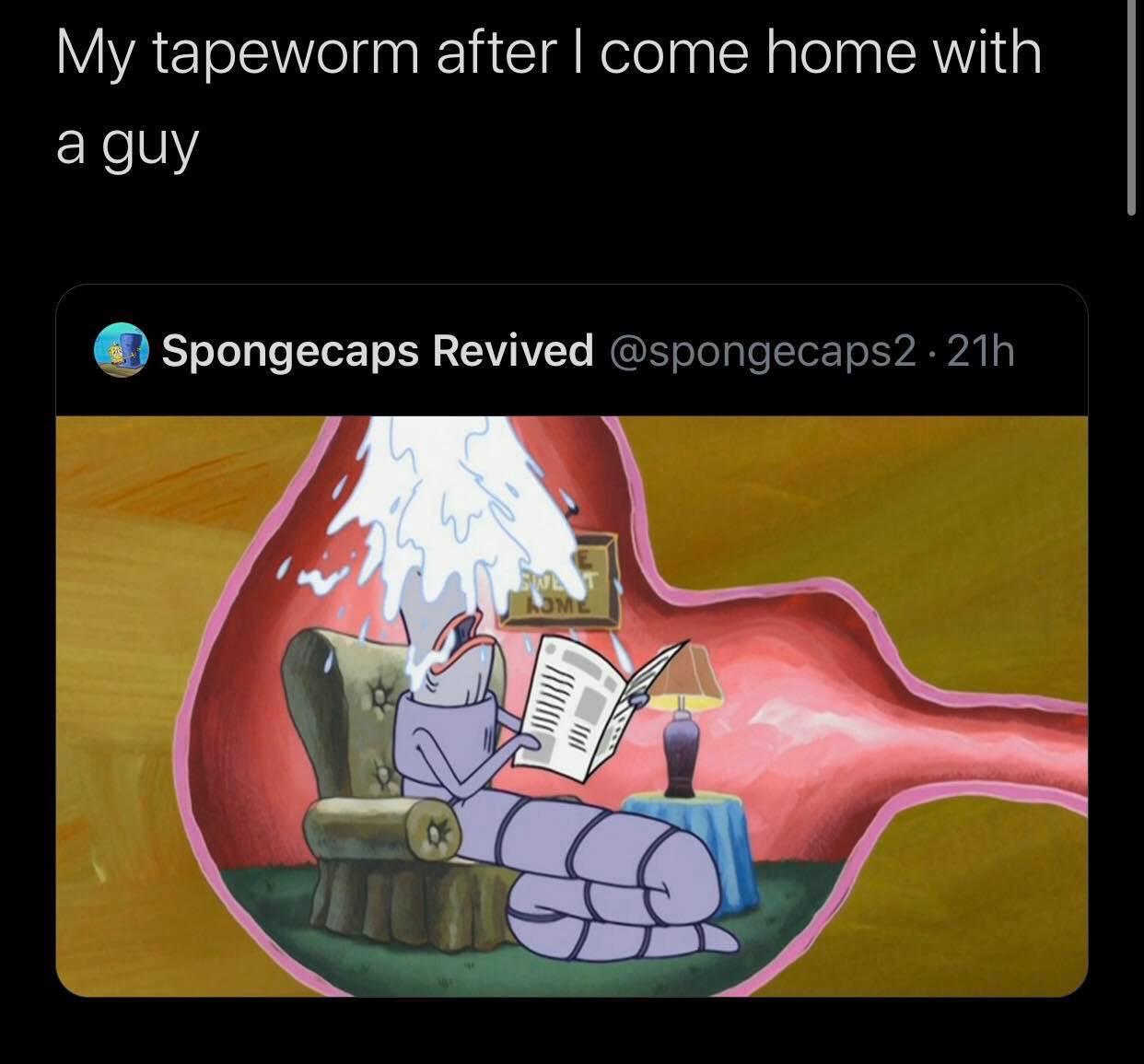 Them damn tapeworms | /r/BikiniBottomTwitter | SpongeBob SquarePants ...