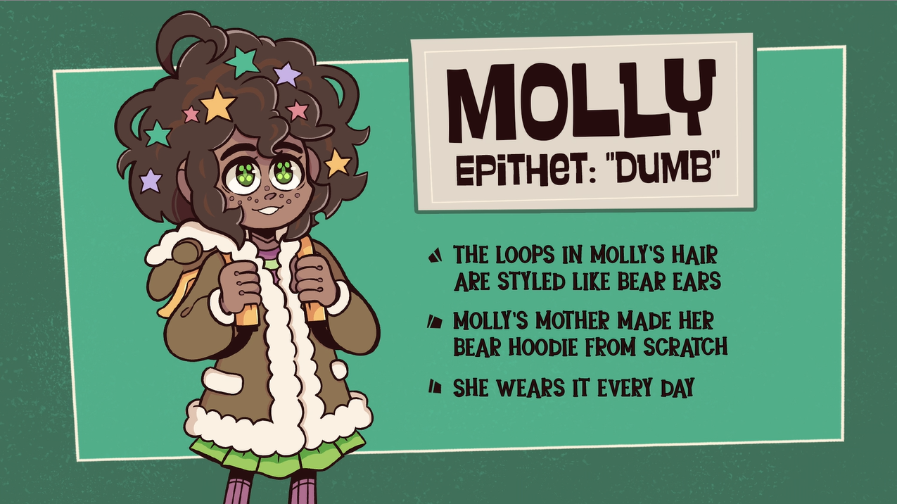 Molly Blyndeff info card | Epithet Erased | Know Your Meme