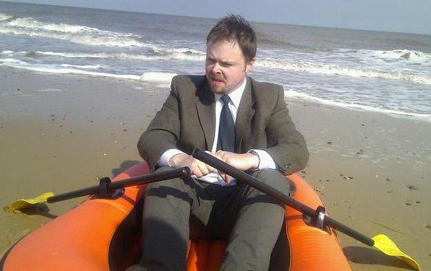 Ashens in a dinghy | Ashens | Know Your Meme