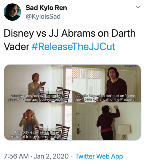 Disney vs JJ Abrams on Darth Vader #ReleaseTheJJCut | Release the JJ ...