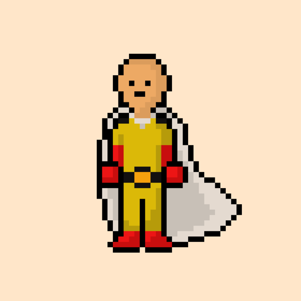 Pixelart saitama - by me | /r/OnePunchMan | One-Punch Man | Know Your Meme
