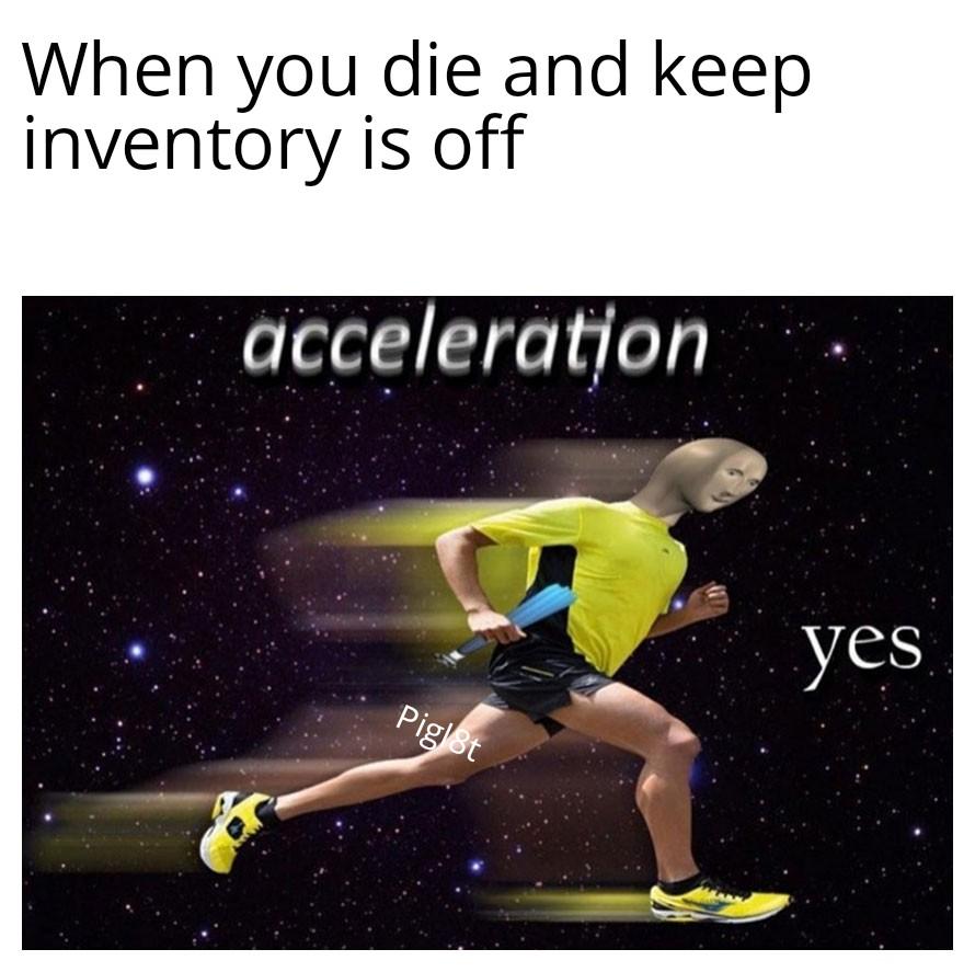 Sprint mode on | /r/MinecraftMemes | Minecraft | Know Your Meme