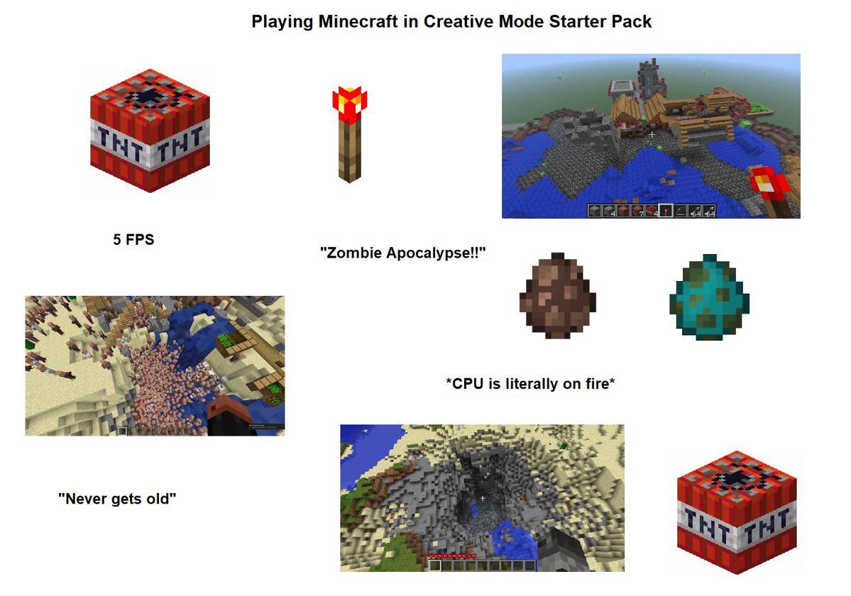Playing Minecraft in Creative Mode Starter Pack | /r/starterpacks ...