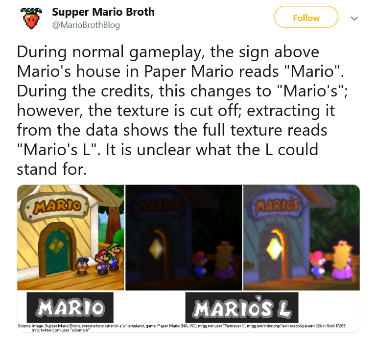 Mario's L | Paper Mario | Know Your Meme